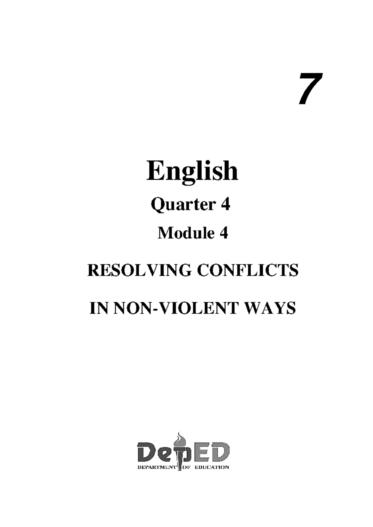 4 Q4 English - Fourth Quarter Module 4 for Grade 7 Class - 7 Quarter 4 ...