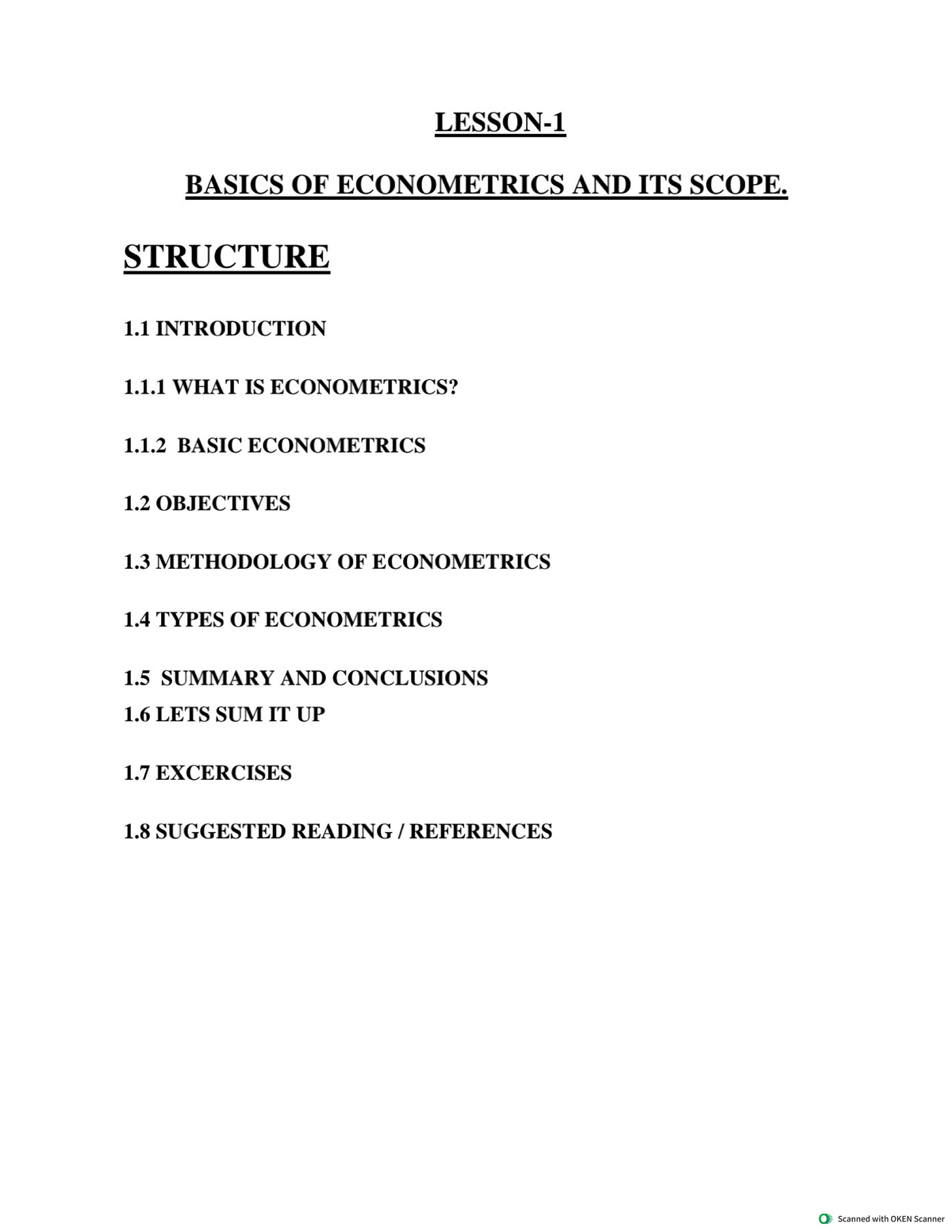Basics of Econometrics its Scope - Probability and Statistics - Studocu