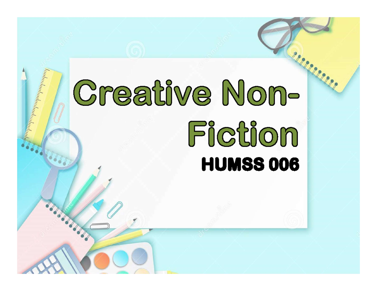 CNF WEEK1 Understanding+Conventions+of+Traditional+Genre - Understanding Conventions of ...