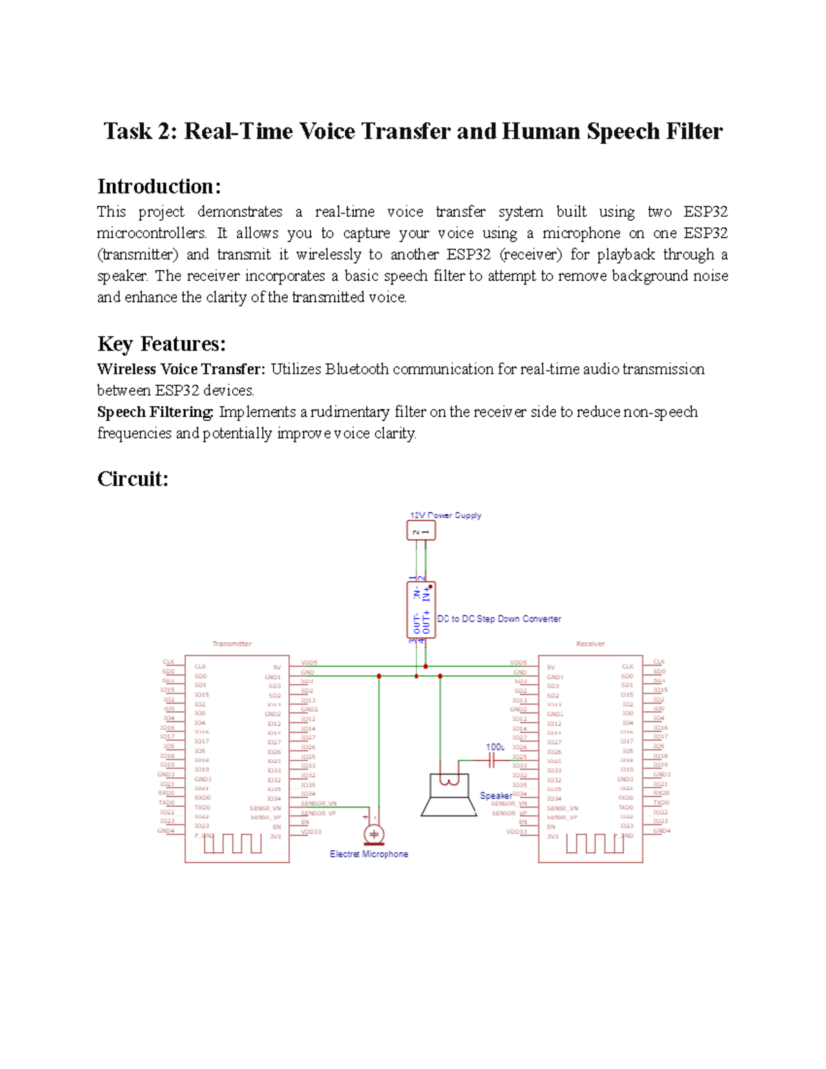 Task 2 Real-Time Voice Transfer and Human Speech Filter - It allows you ...