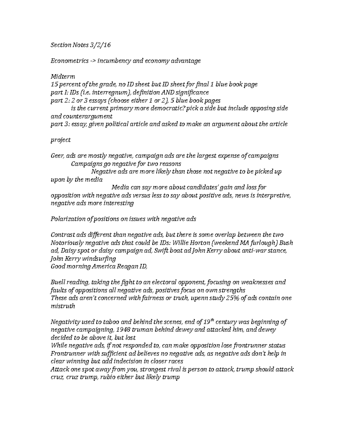 Section 3 Notes - interregnum), definition AND significance part 2: 2 ...