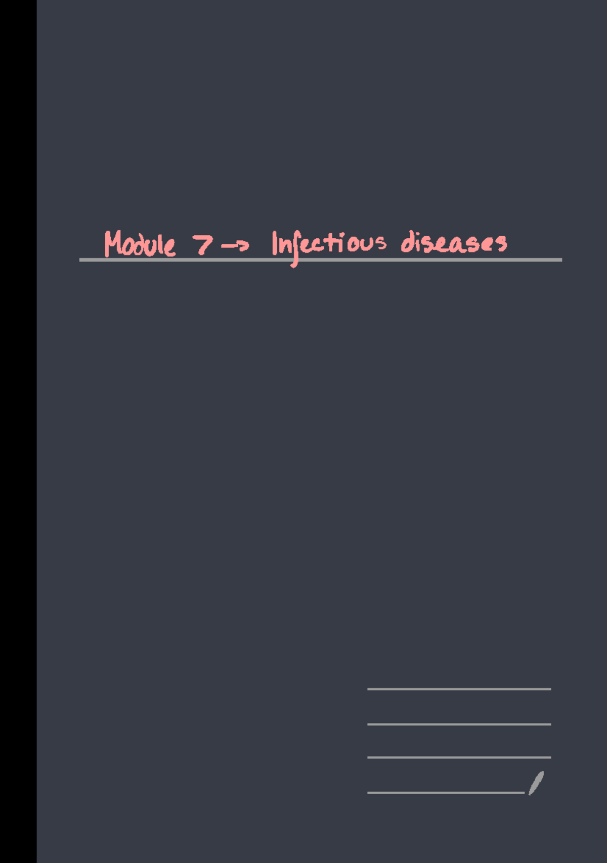 Module 7 - Notes - Module 7 Infectious diseases I Module 7 Infectious ...