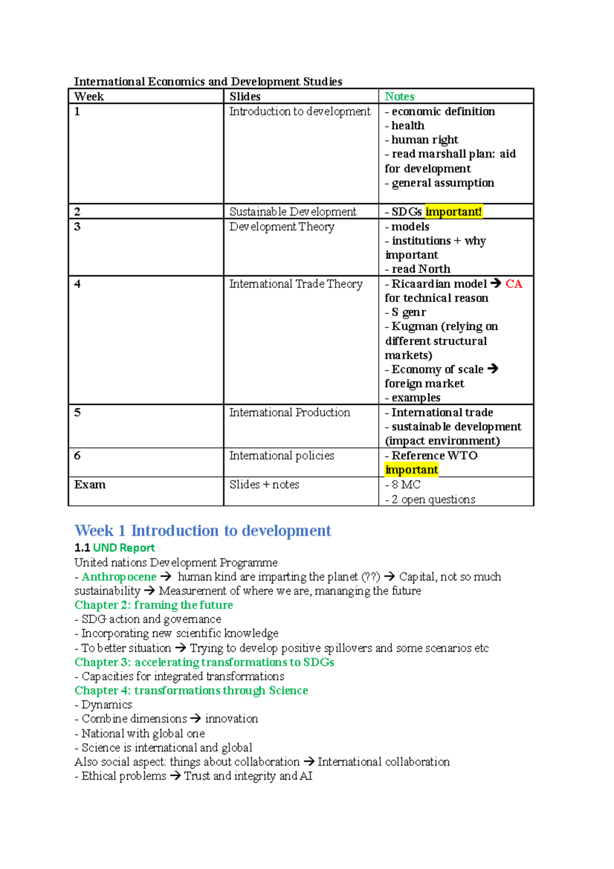International Economics and Development Studies - .) Economy is based ...