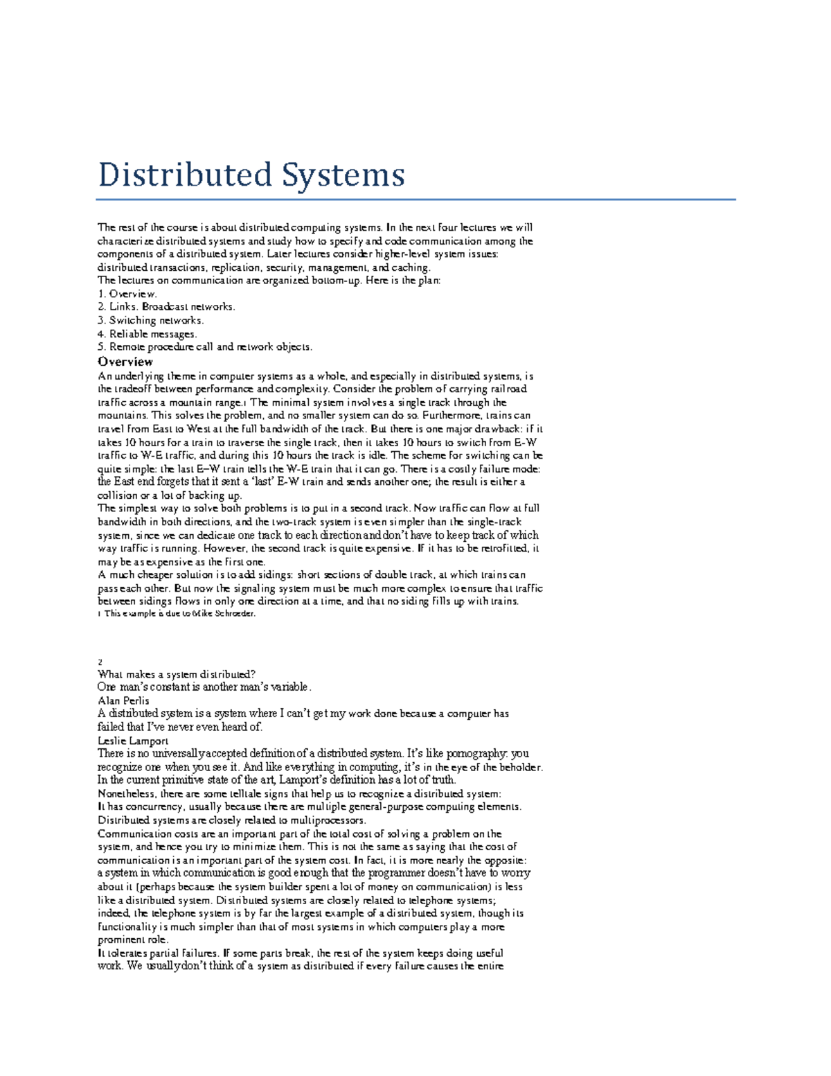 Distributed Systems - Hey friends! This thread contains quality notes ...