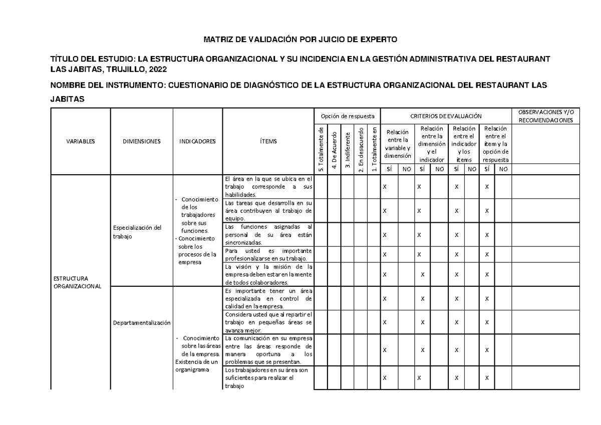 Juicio DE Expertos Elias - MATRIZ DE VALIDACIÓN POR JUICIO DE EXPERTO ...