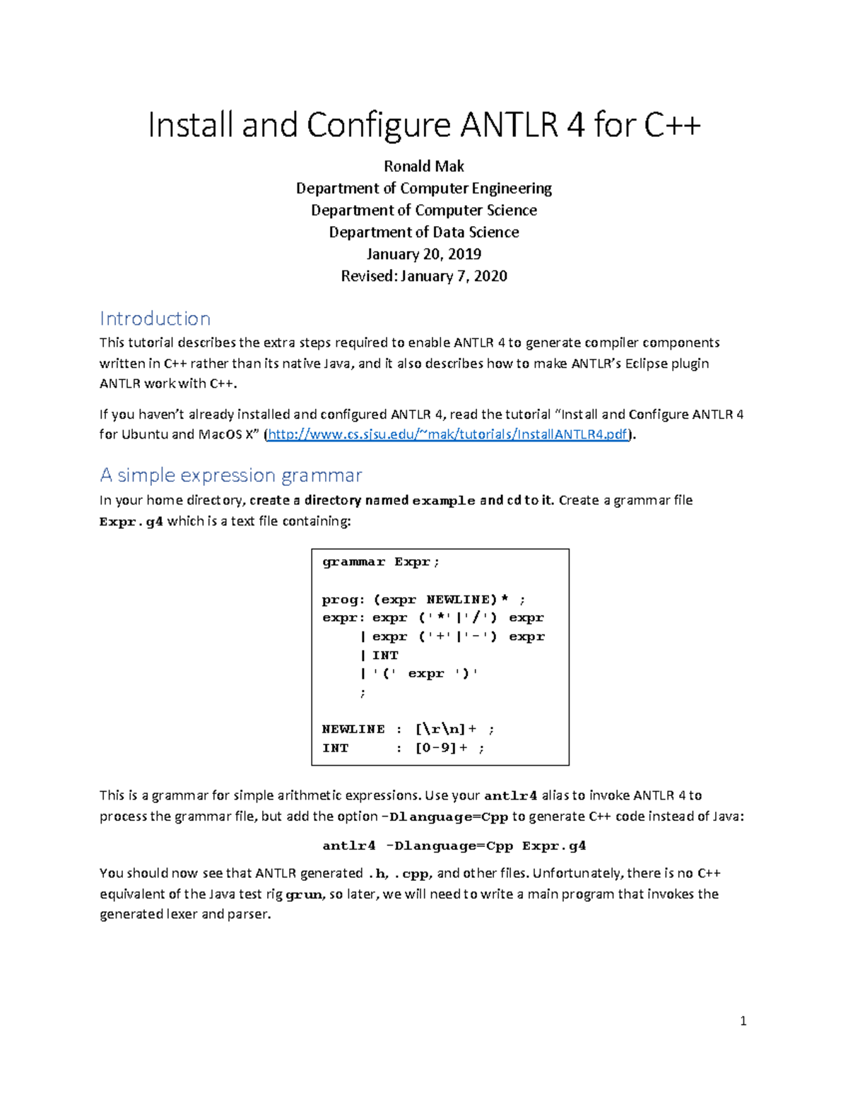 Install Antlr 4Cpp - Resumen Complejidad Algorítmica - Install and Configure ANTLR 4 for C++ ...