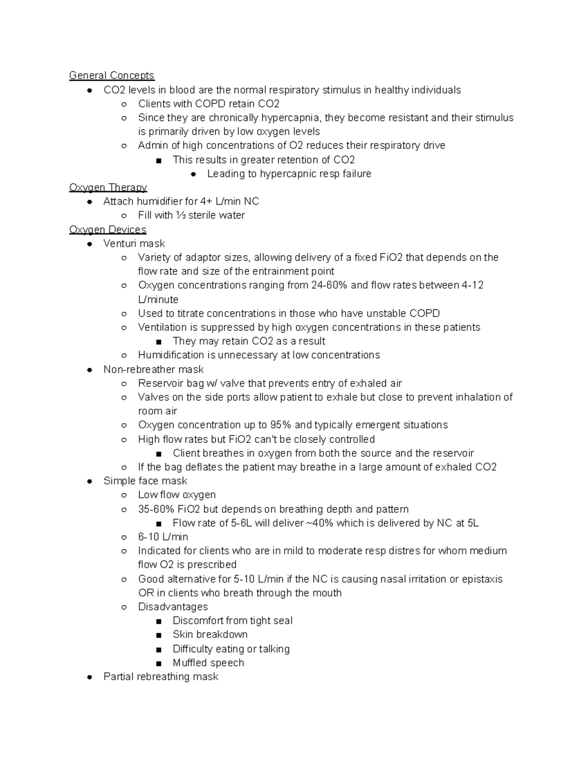 ALL Things Respiratory - General Concepts CO2 levels in blood are the ...