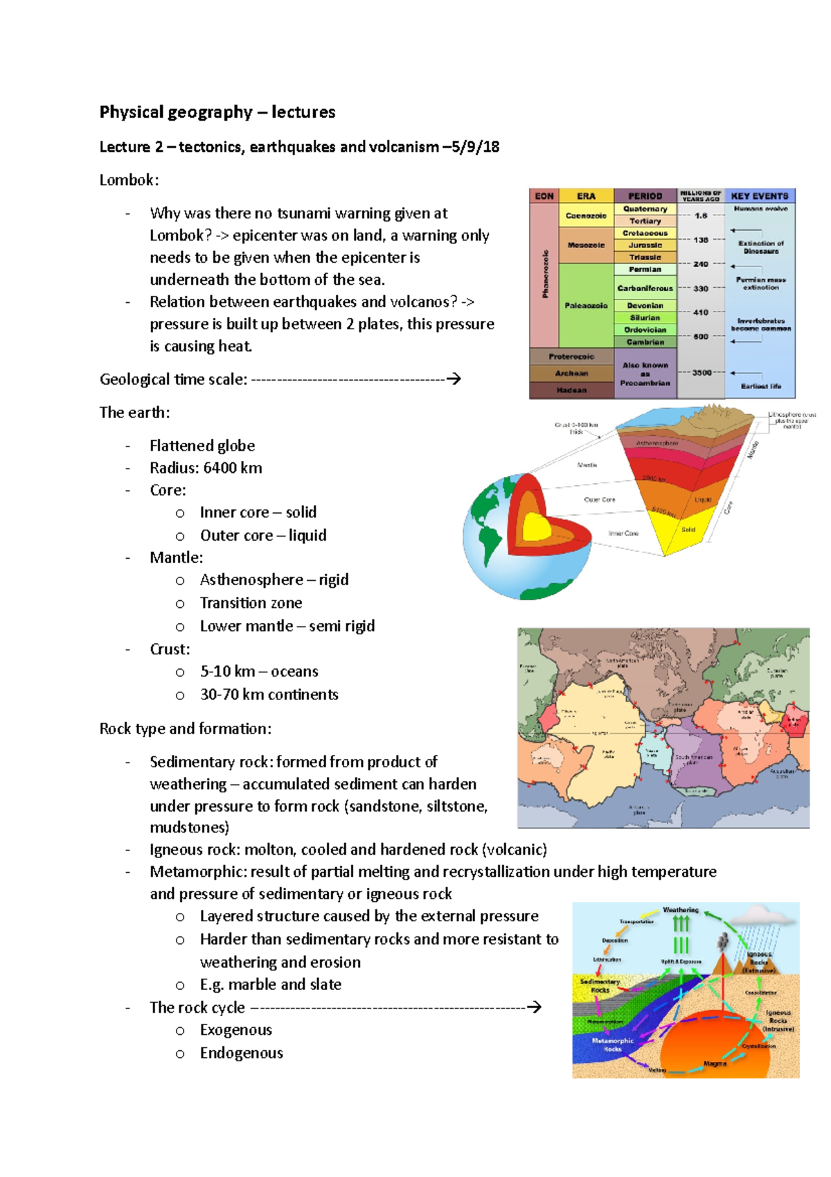 Physical Geography Lectures - Physical geography – lectures Lecture 2 ...