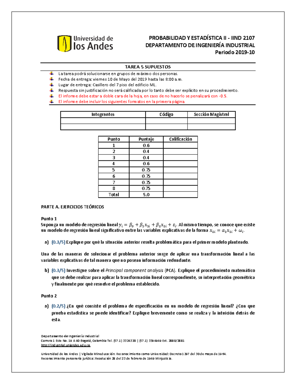Tarea 5 - Taller 5 enunciado - Warning: TT: undefined function: 32 Departamento de Ingeniería ...