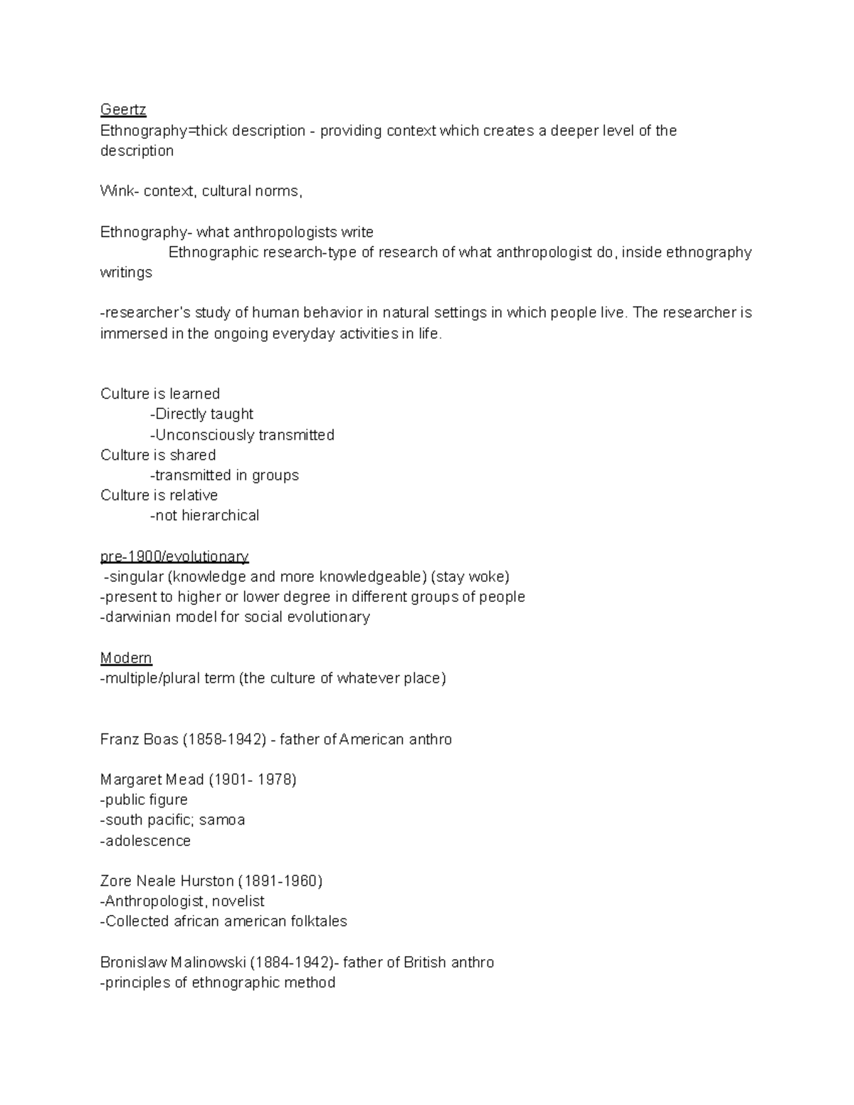 Ethnography - Geertz Ethnography=thick description - providing context ...