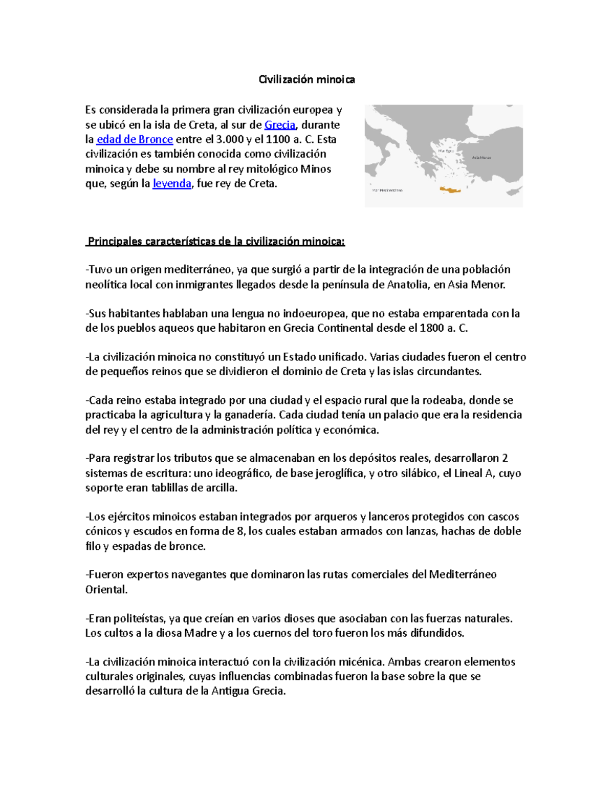 Civilización minoica - Civilización minoica Es considerada la primera ...