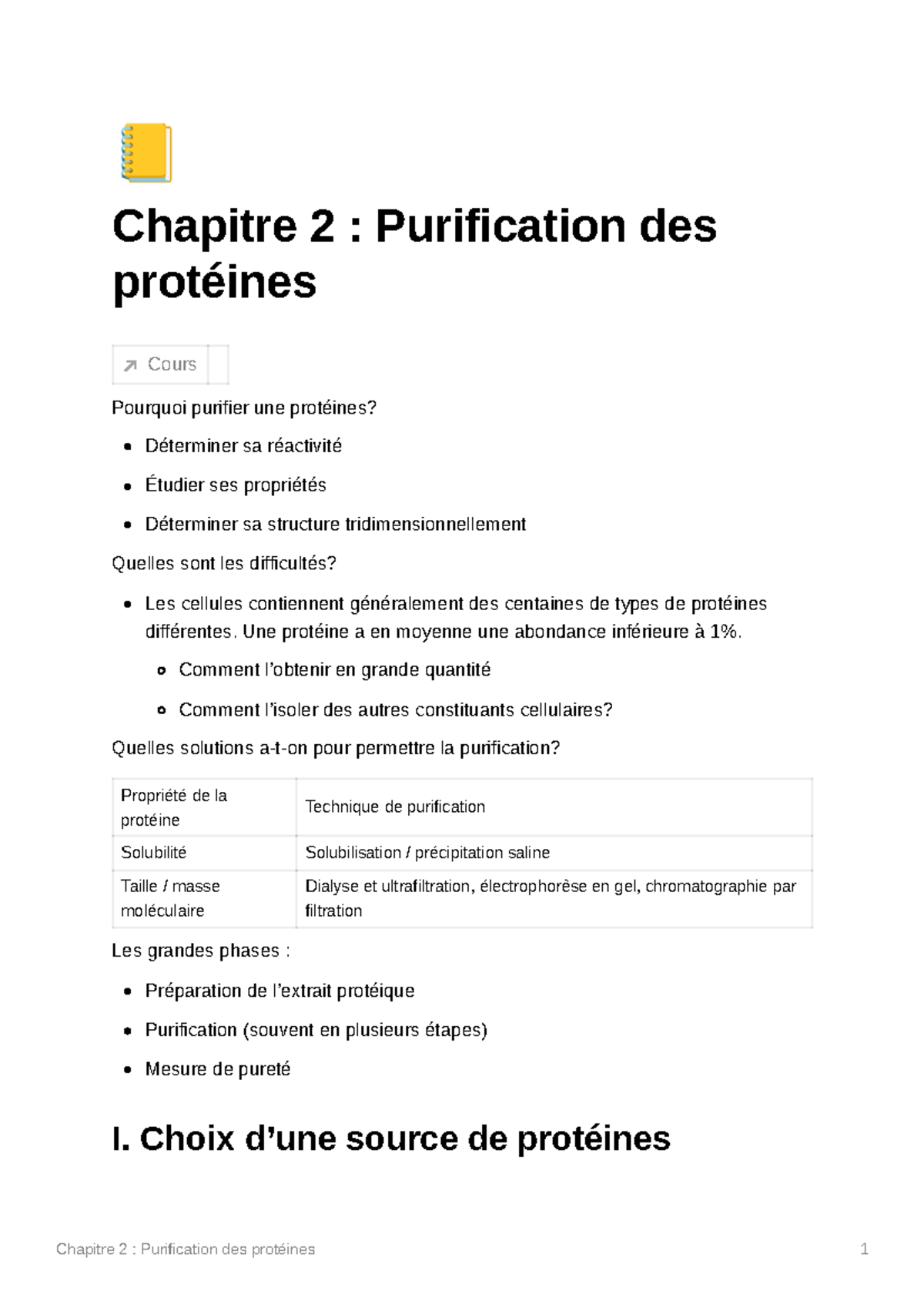 Chapitre 2 Purification des protines-1 - À Chapitre 2 : Purification ...