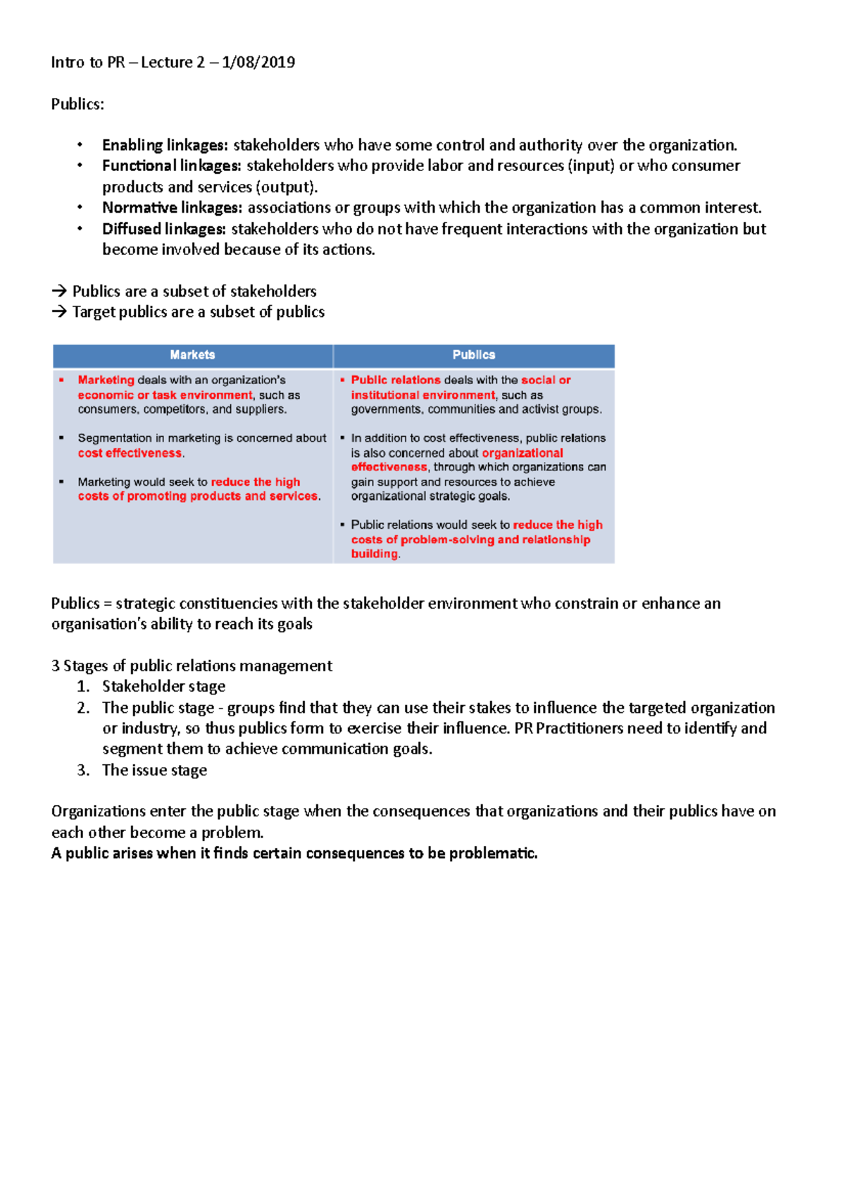 Intro to PR - Lecture notes 1-5 - Intro to PR – Lecture 2 – 1/08 ...