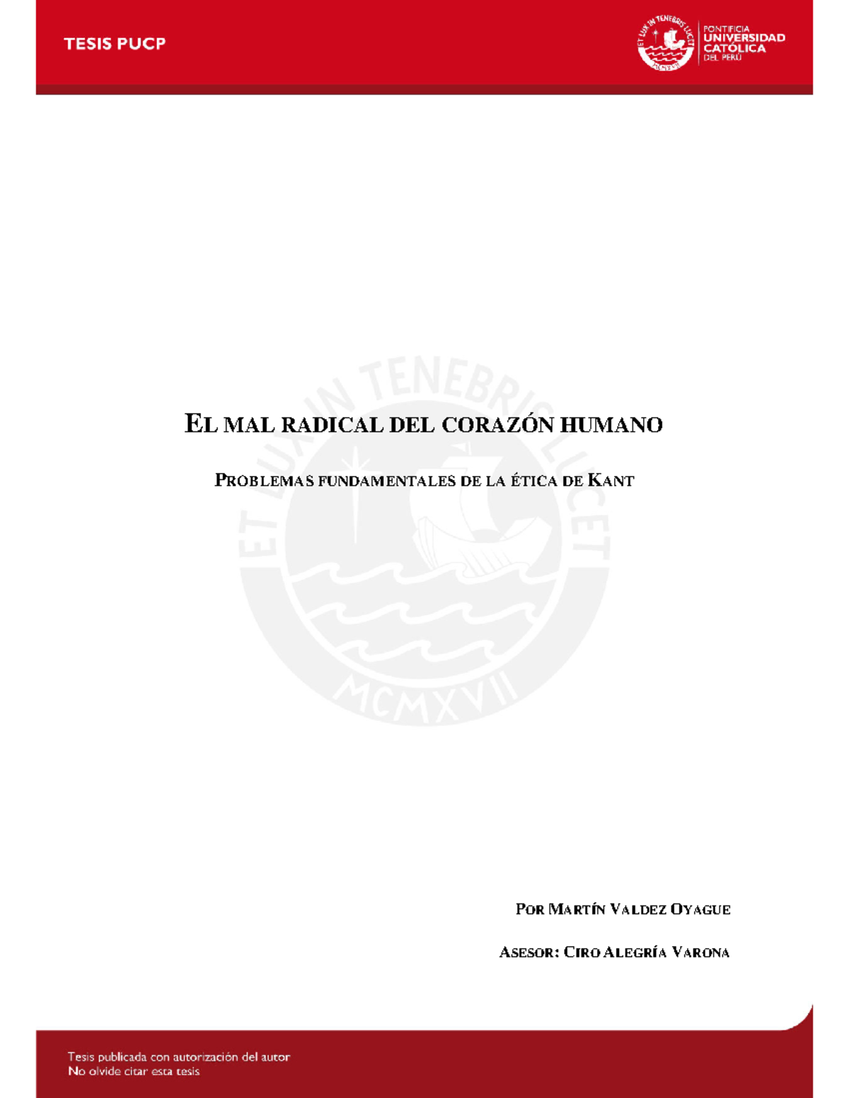 Valdez Oyague Martin Corazon Humano - EL MAL RADICAL DEL CORAZÓN HUMANO ...