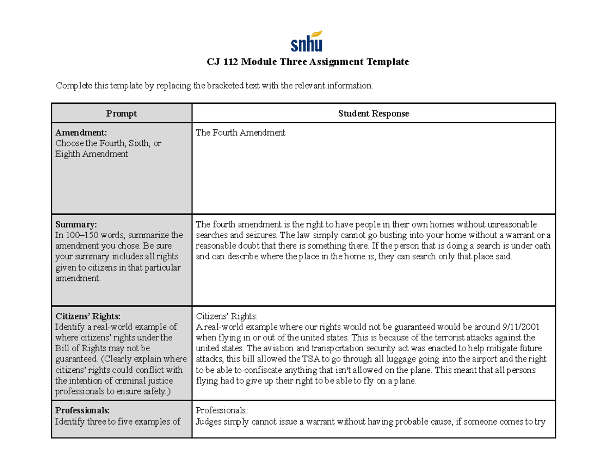 CJ 112 Module Three Assignment Template - Copy - CJ 112 Module Three ...