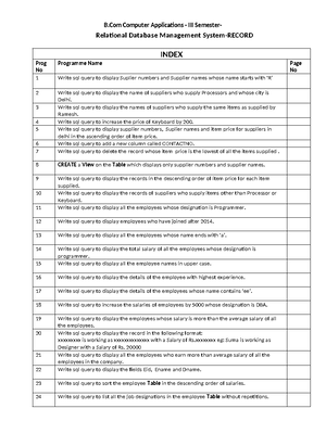 B.Com Computer Application - Studocu