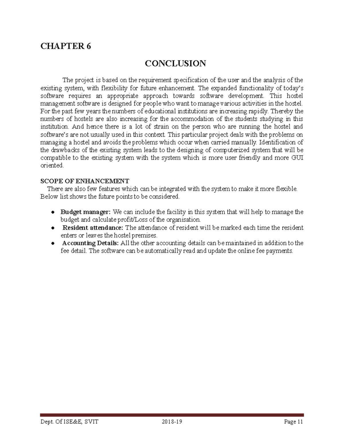 Chapter 6 - This is a minor project for college student "Hostel ...