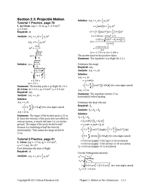 Phys11 sm 02 1 - Nelson Physics 11 Solutions - Chapter 2: Motion in Two ...