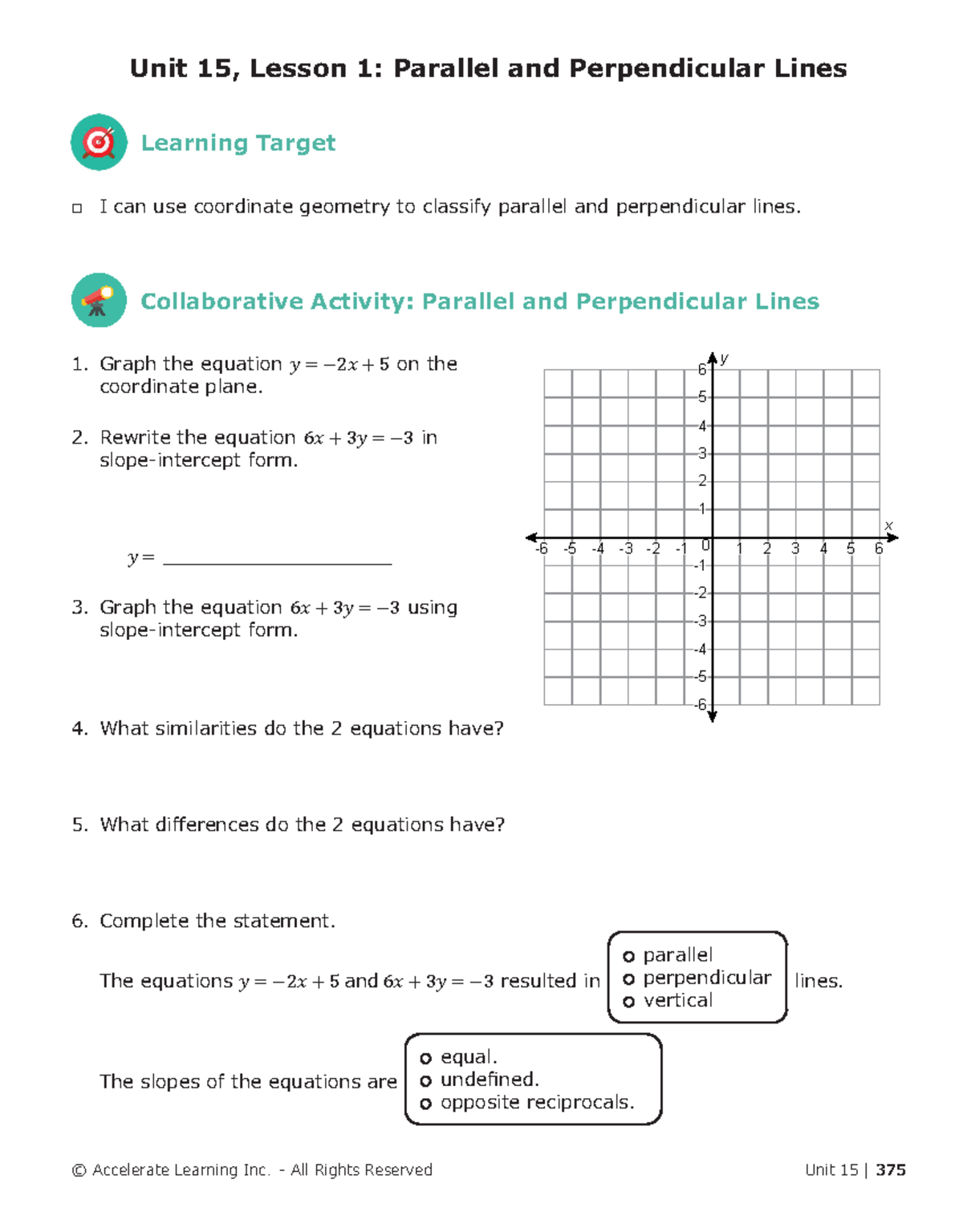 Javen Hutcherson - Unit 15 Lesson 1 Parallel and Perpendicular ...