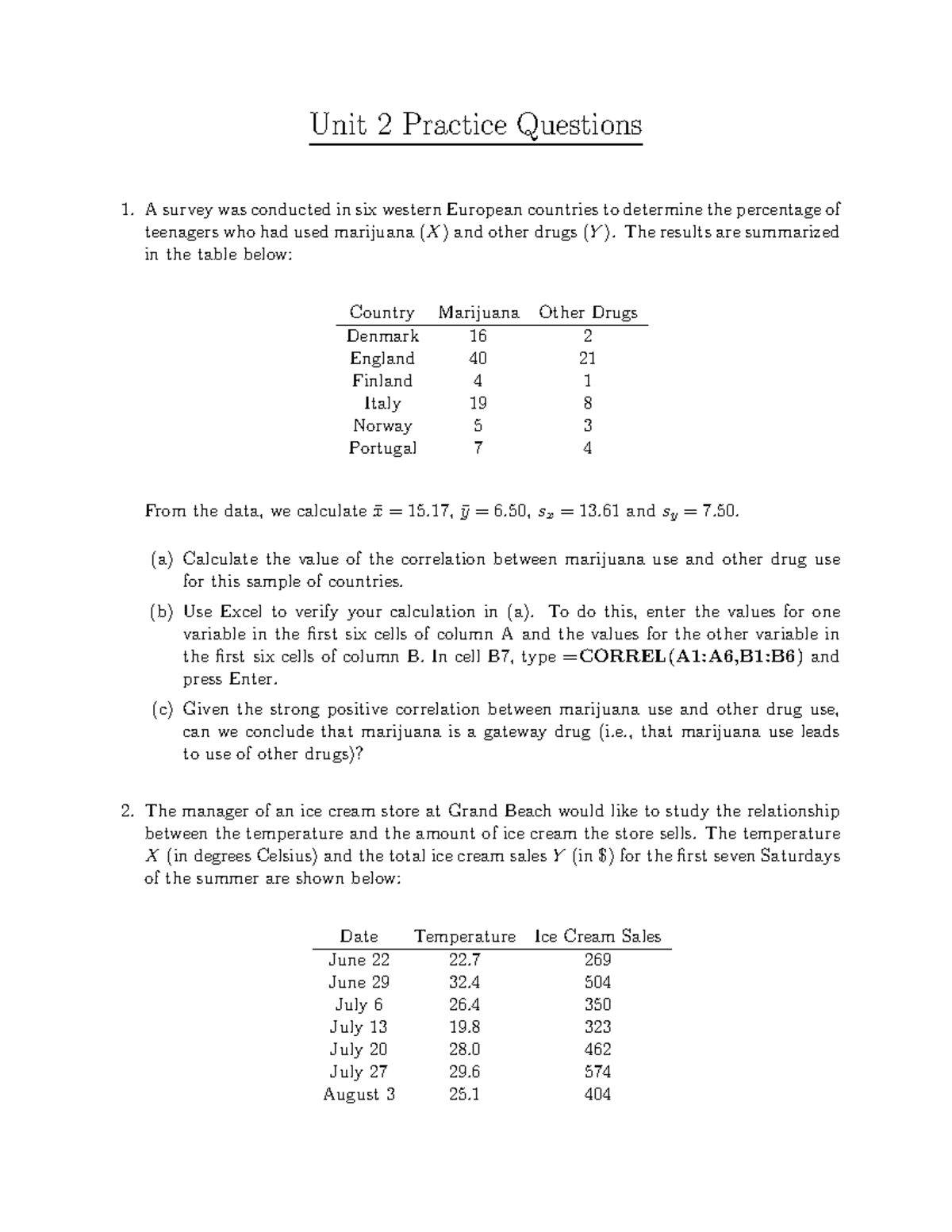 Unit 2 Practice Assignment - STAT 2220 - U of M - Studocu