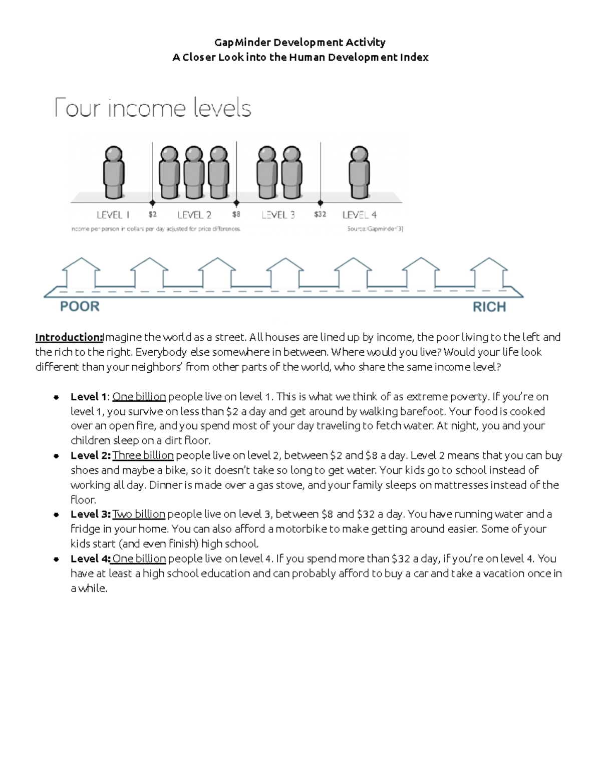 Gapminder Activity - Living Conditions - GapMinder Development Activity ...