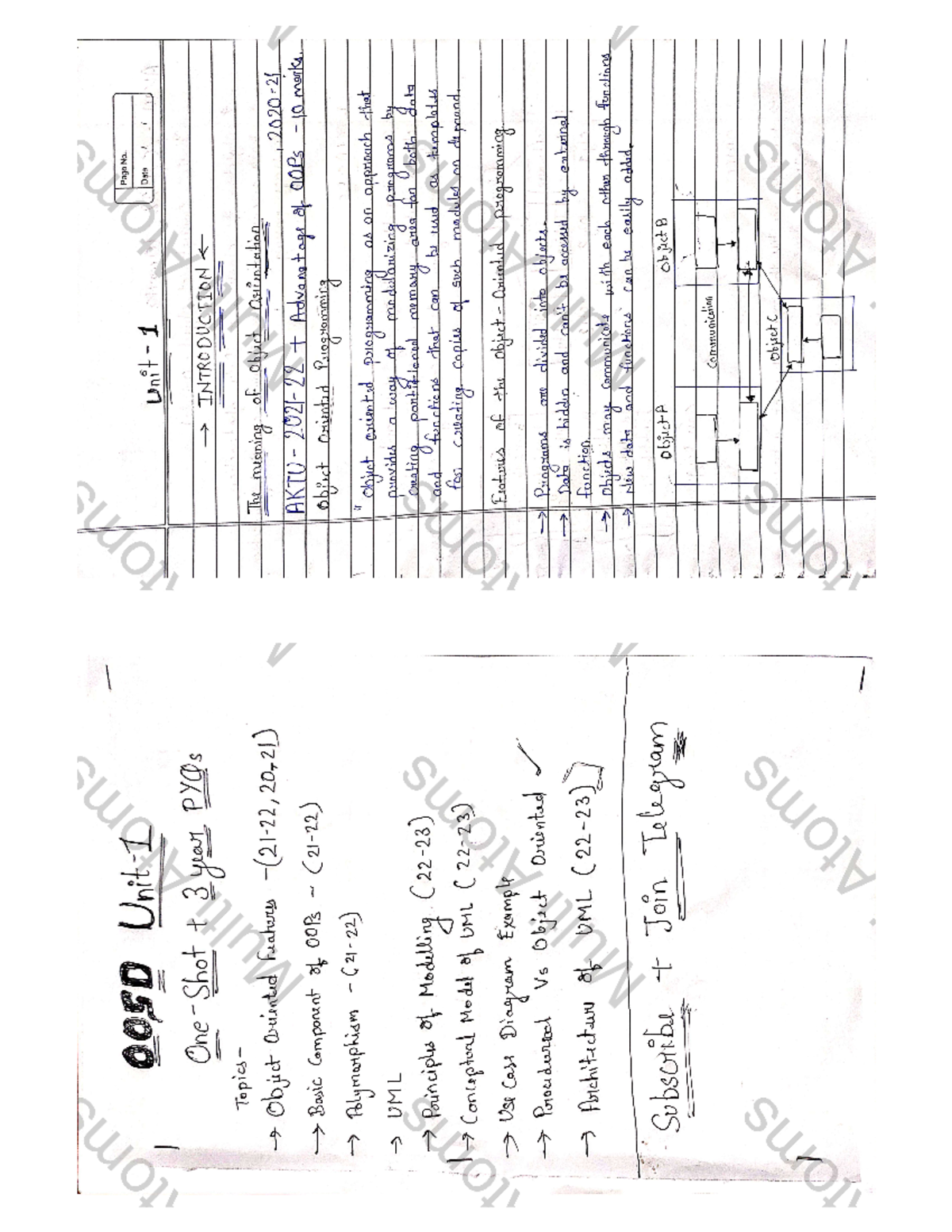 Oosdunit 1 - B.tech - Studocu