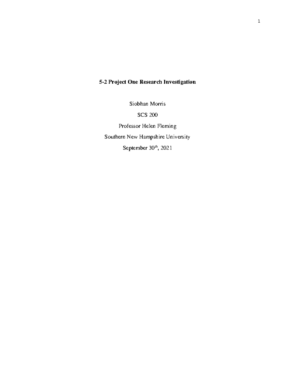 5-2 Project One Research Investigation-3 - 5-2 Project One Research ...