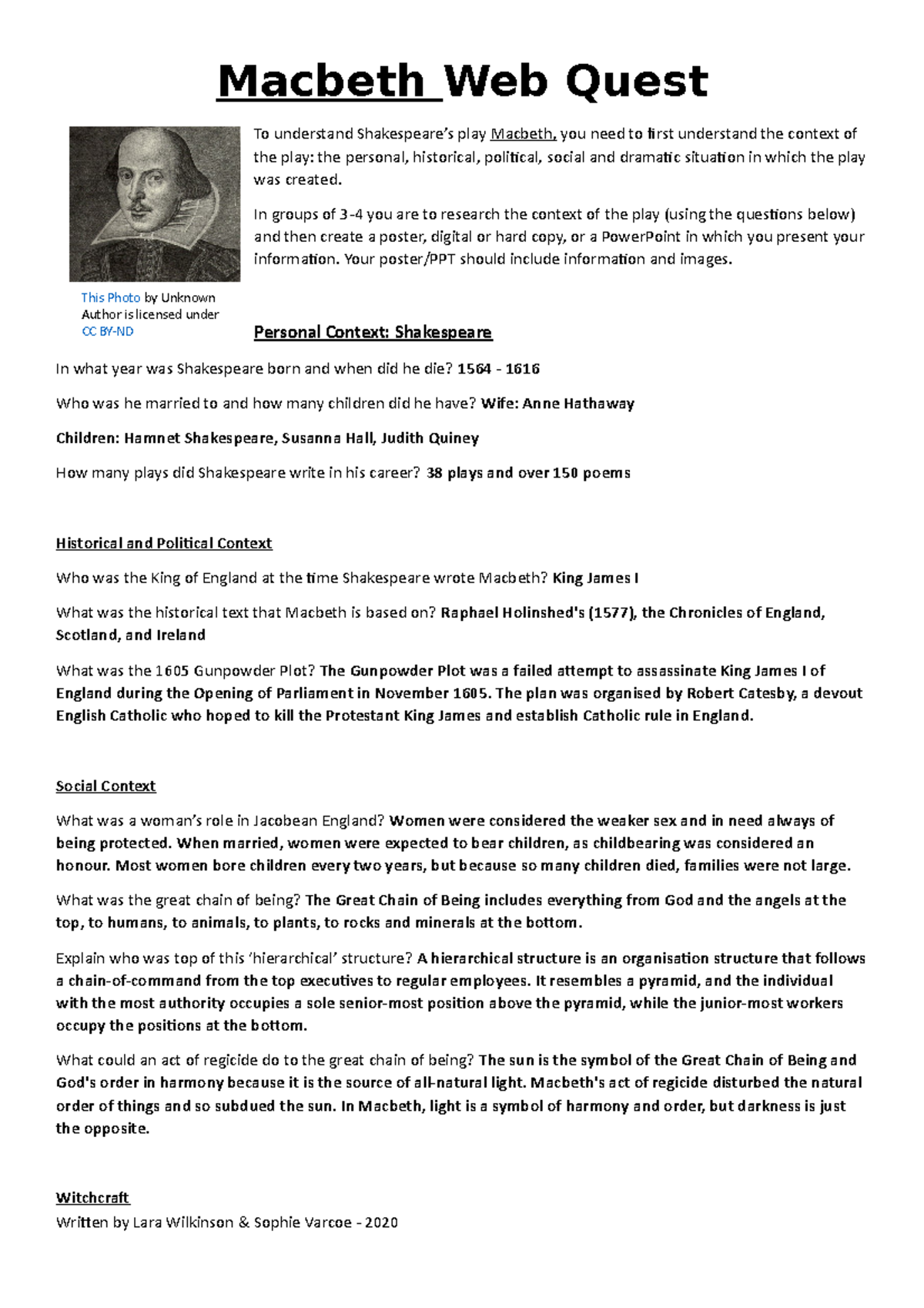 W1 - Webquest (Macbeth) - This Photo by Unknown Author is licensed ...