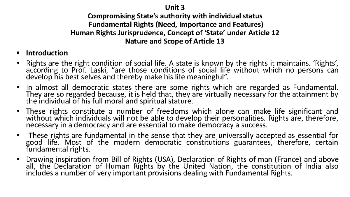 State Autorities, Article 12, Article 13 - Unit 3 Compromising State’s ...