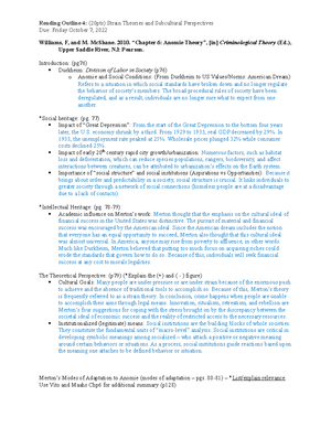 Reading Outline 6 Social Process Control and Labeling Perspectives ...
