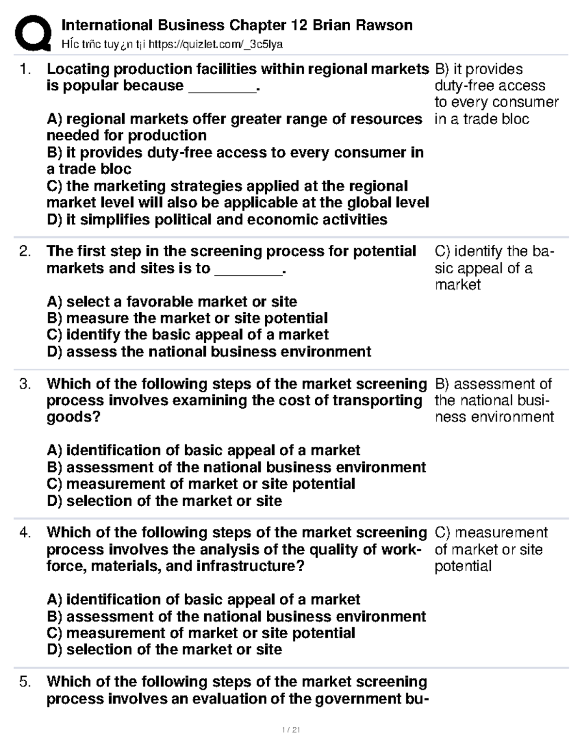 Chapter 12 - document - HÍc trñc tuy¿n t¡i quizlet/_3c5lya Locating production facilities within ...