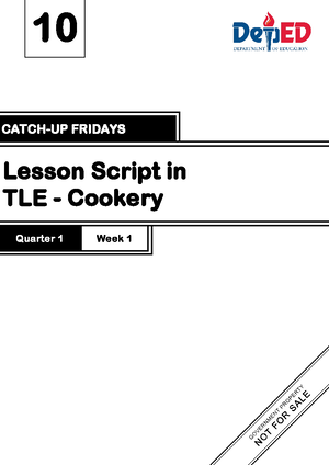 CO 2024 LS 10 CUF TLE H Q1 W1 - 10 Quarter 1 Week 1 CATCH-UP FRIDAYS ...