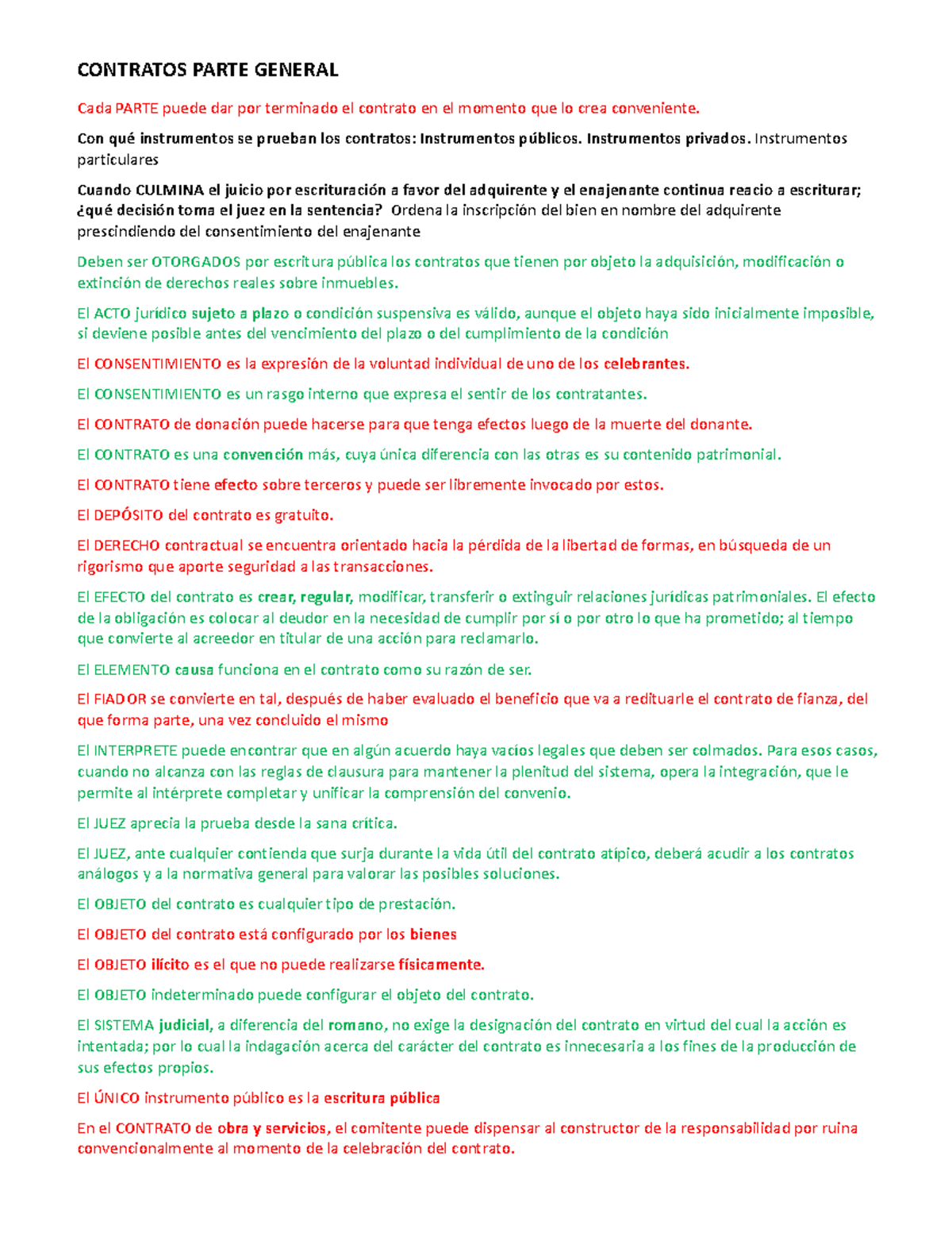 Contratos Parte General - m 1 y 2 - CONTRATOS PARTE GENERAL Cada PARTE ...