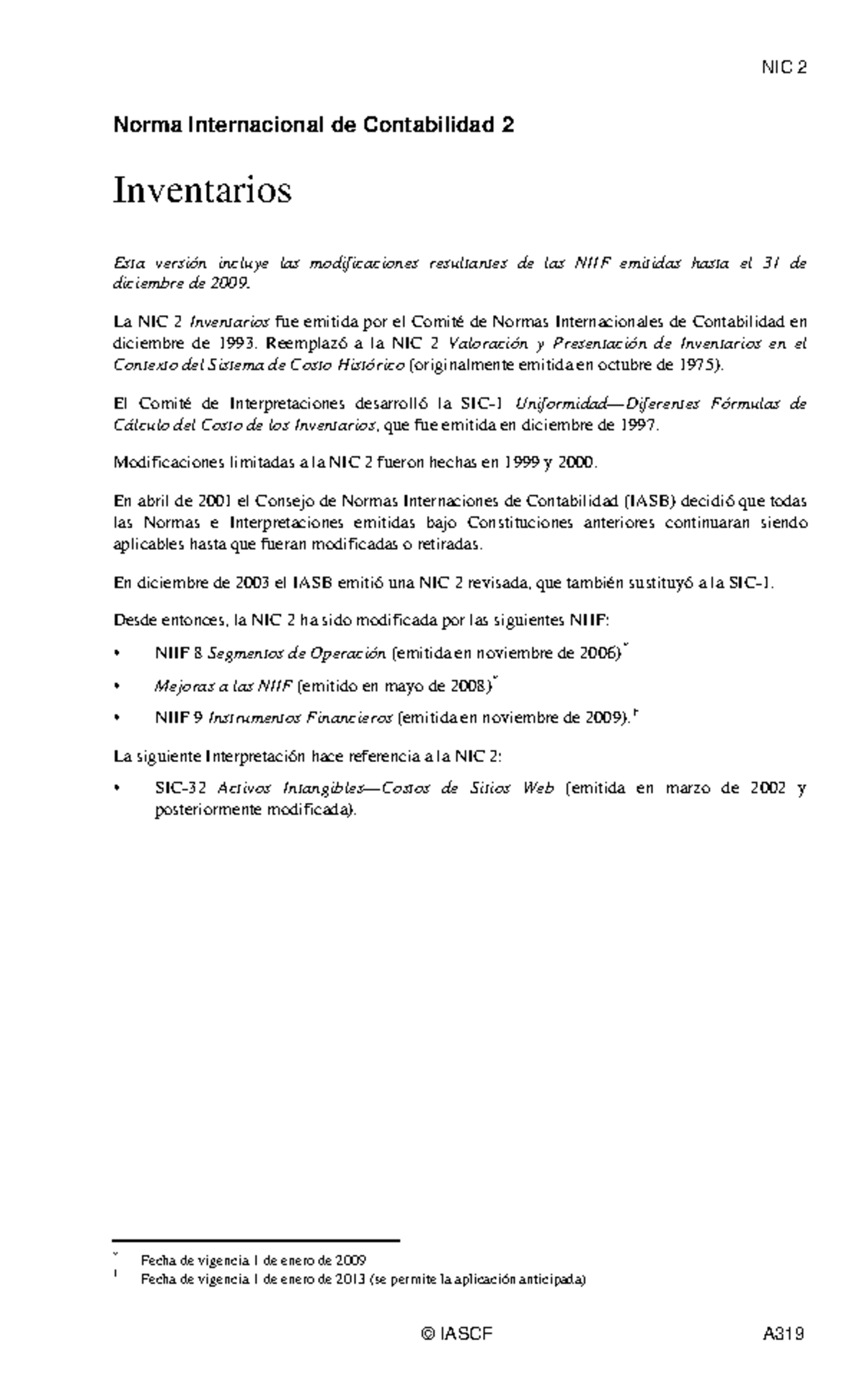 NIC 2 Inventarios - Resumen NIC 2 - Norma Internacional de Contabilidad ...