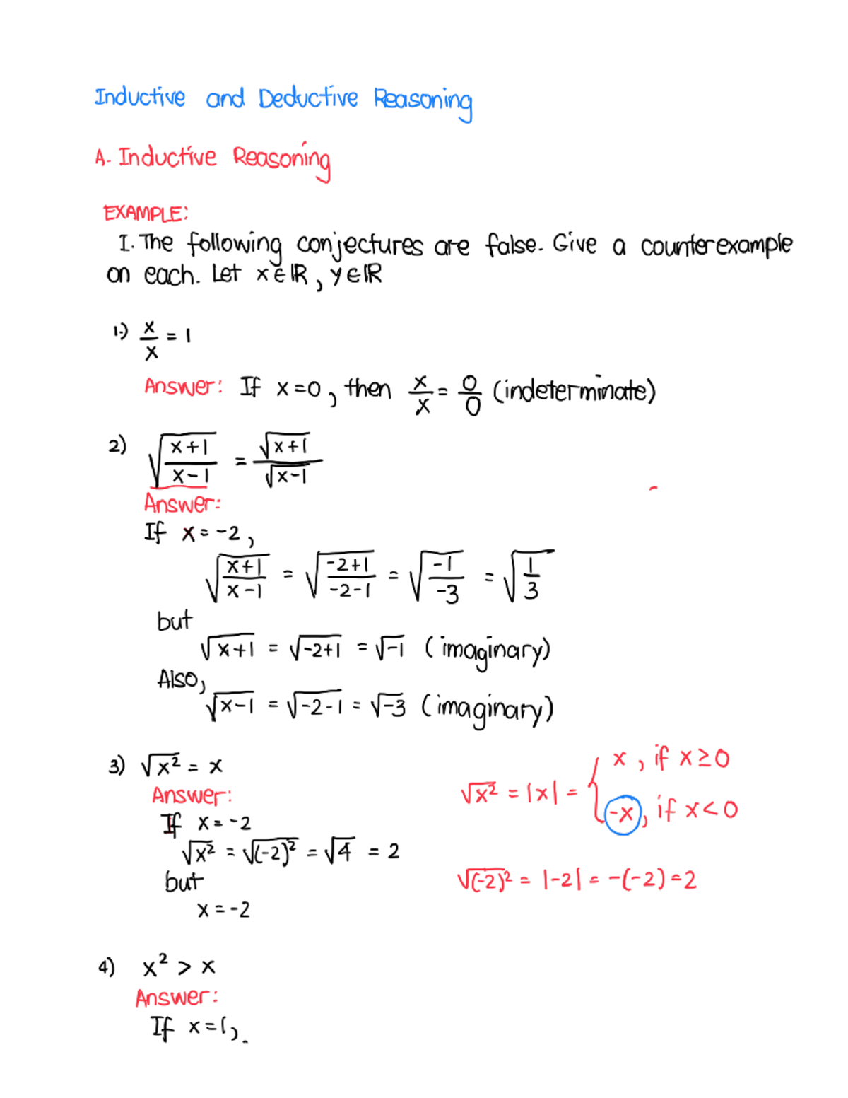 Inductive and Deductive Reasoning - Office Administration - Studocu
