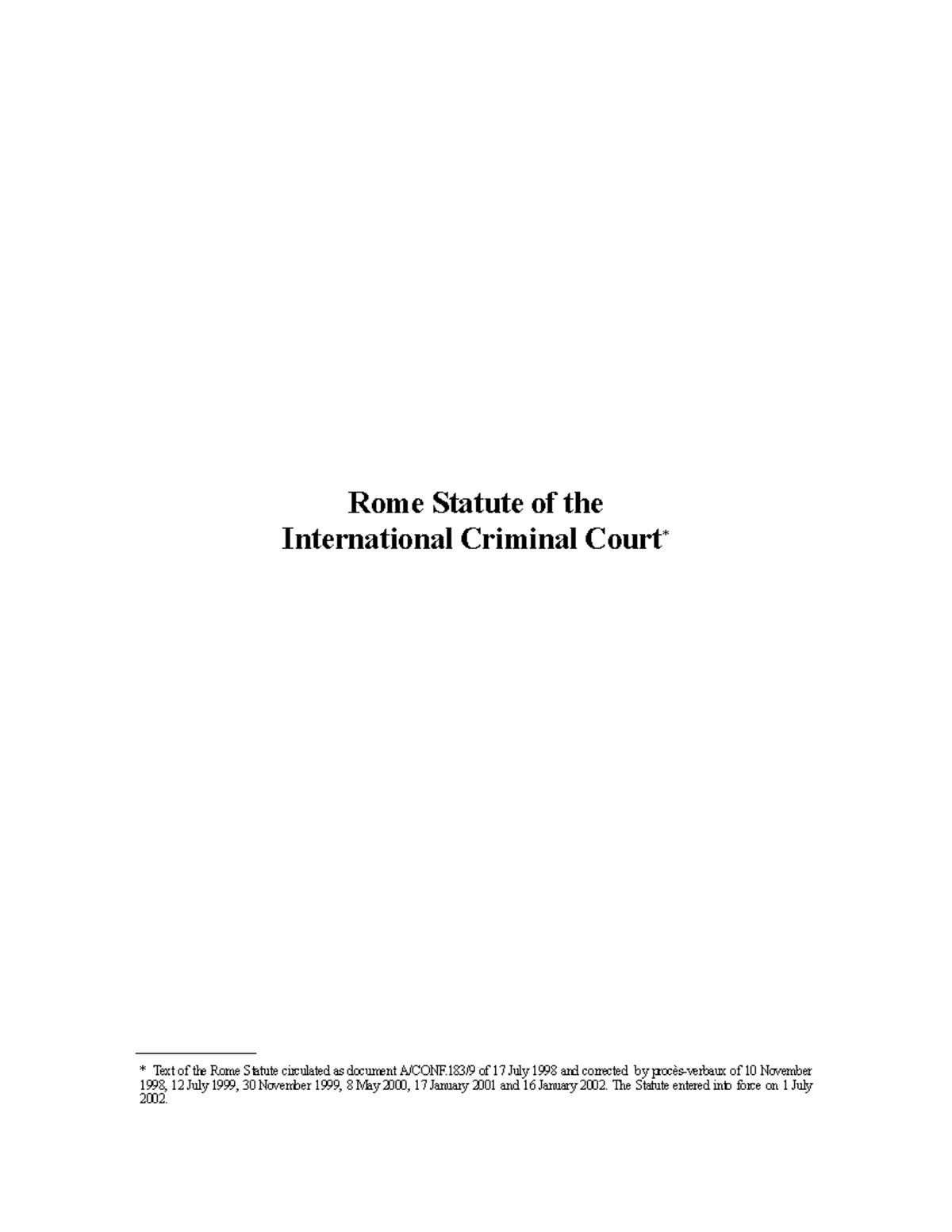 Rome statute(e) - rome statute - Rome Statute of the International ...