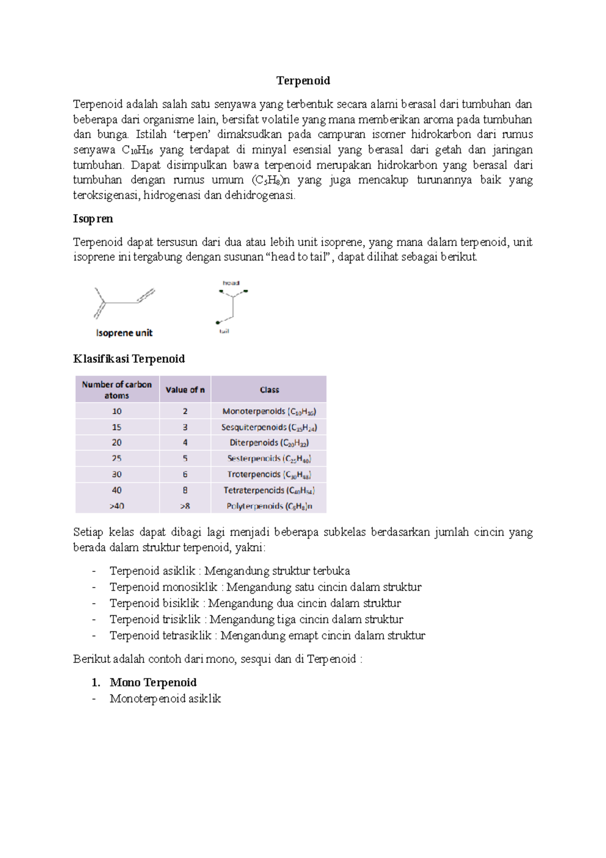 BHL Resume Terpenoid - Terpenoid Terpenoid adalah salah satu senyawa ...