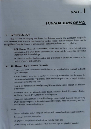 Unit2 HCI - dafydkjljkbknl - UNIT-II DESIGN & SOFTWARE PROCESS Design is defined as achieving ...