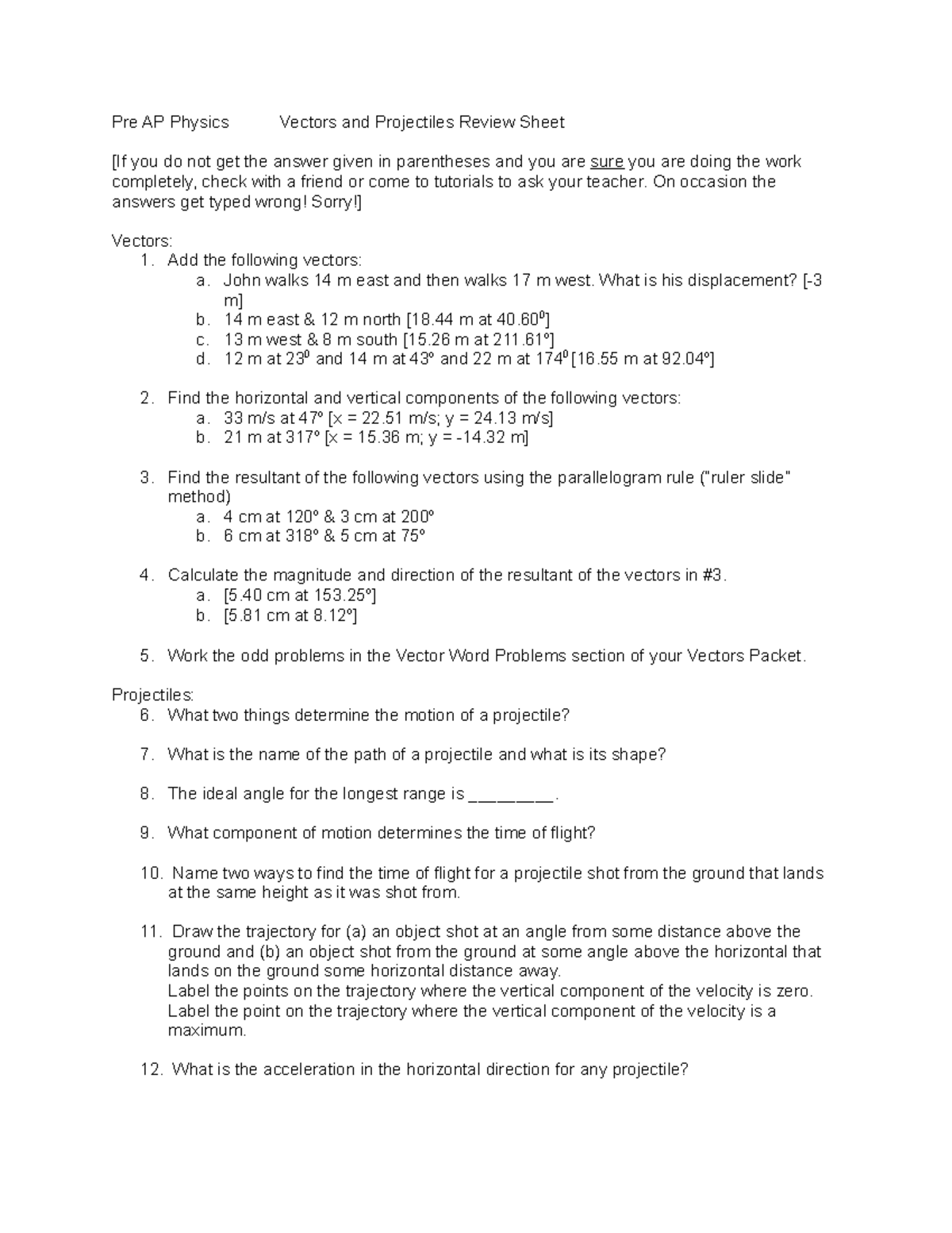 PAP Vectors and Projectiles Review Sheet - Deprecated API usage: The SVG back-end is no longer ...