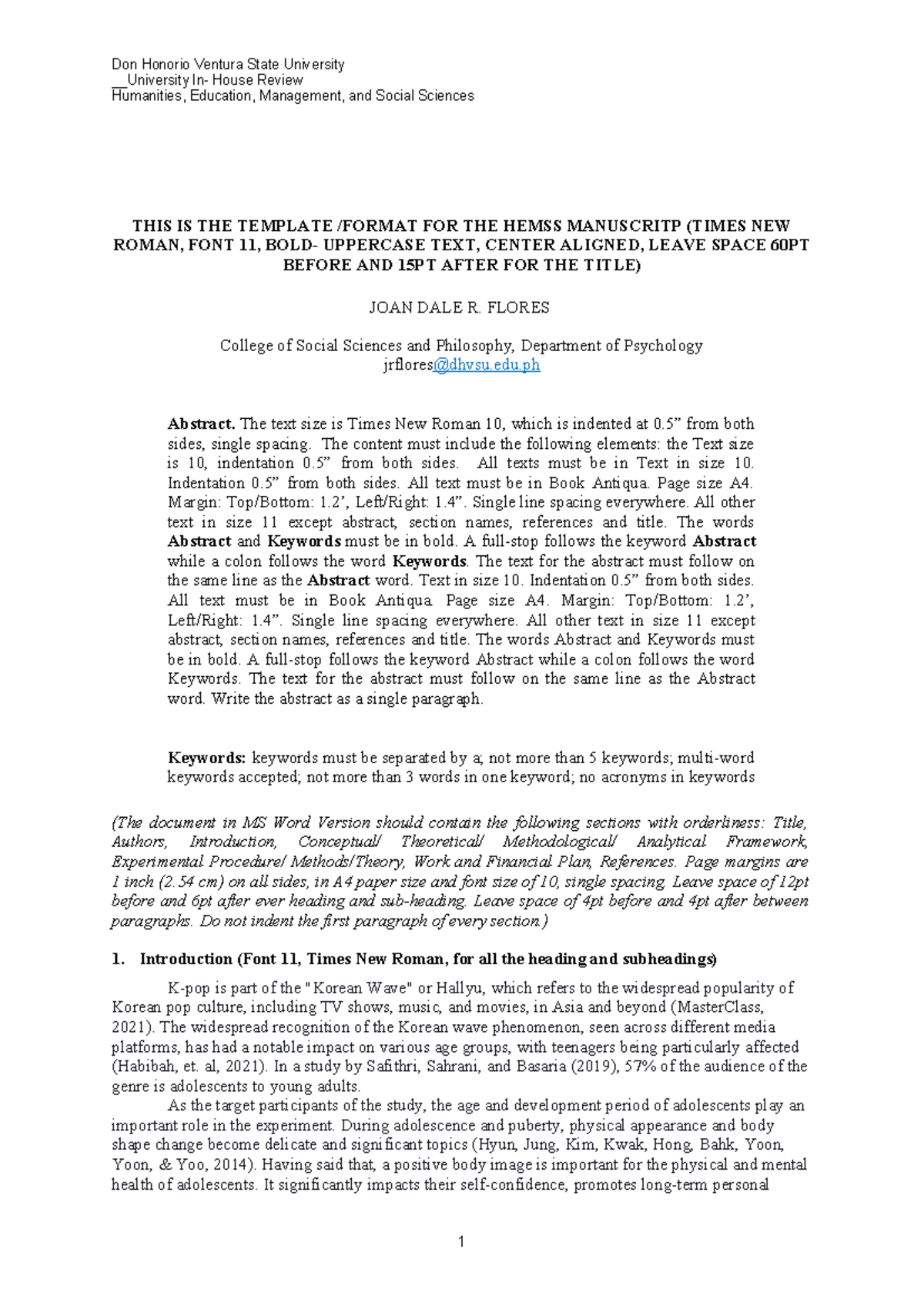 Hemss manuscript template for completed paper - Don Honorio Ventura ...