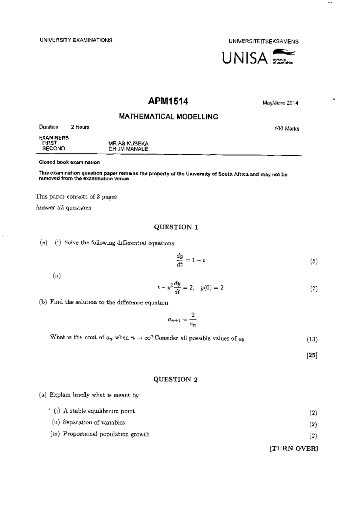 APM1514 2014 6 E 1 - RESEARCH - IPM600B - Studocu