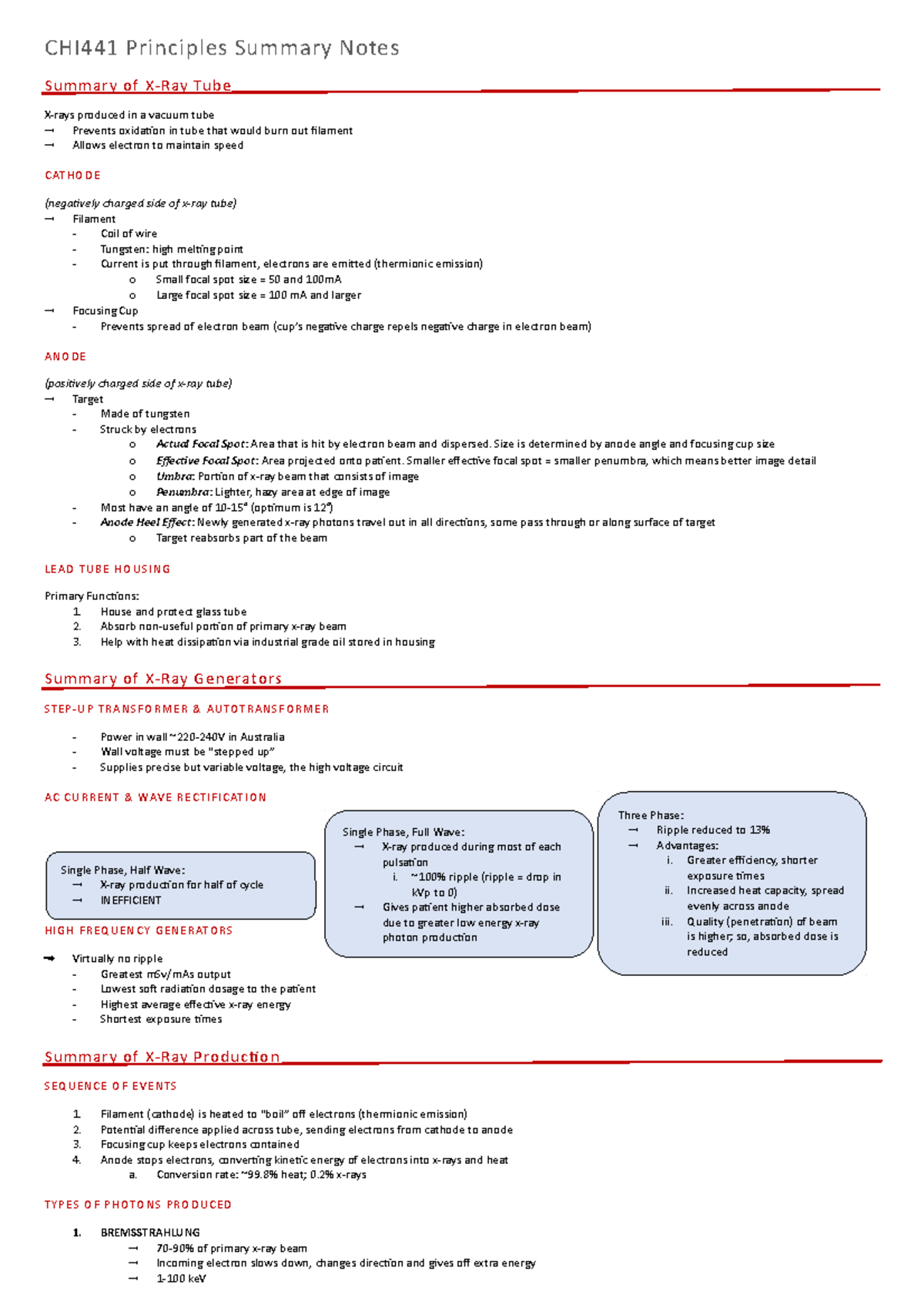 441 Principles Notes - Lecture content - CHI421 - Murdoch - Studocu