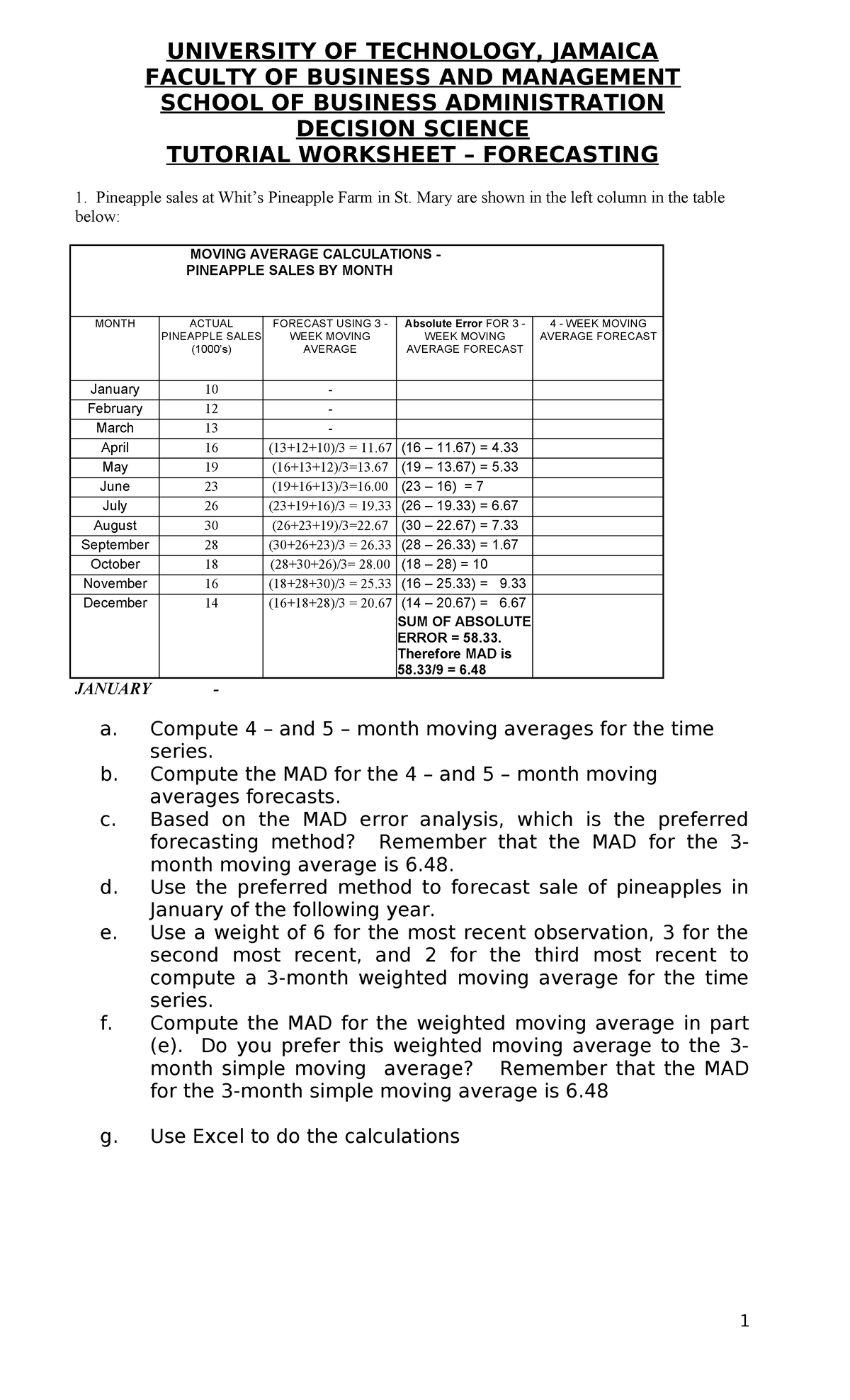 Ds Tutorial 2 Forecasting Regression Analysis Doc 1 Repaired