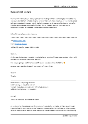 Worksheet - Internship Expectation - CB3800 – Interview Skills Training ...