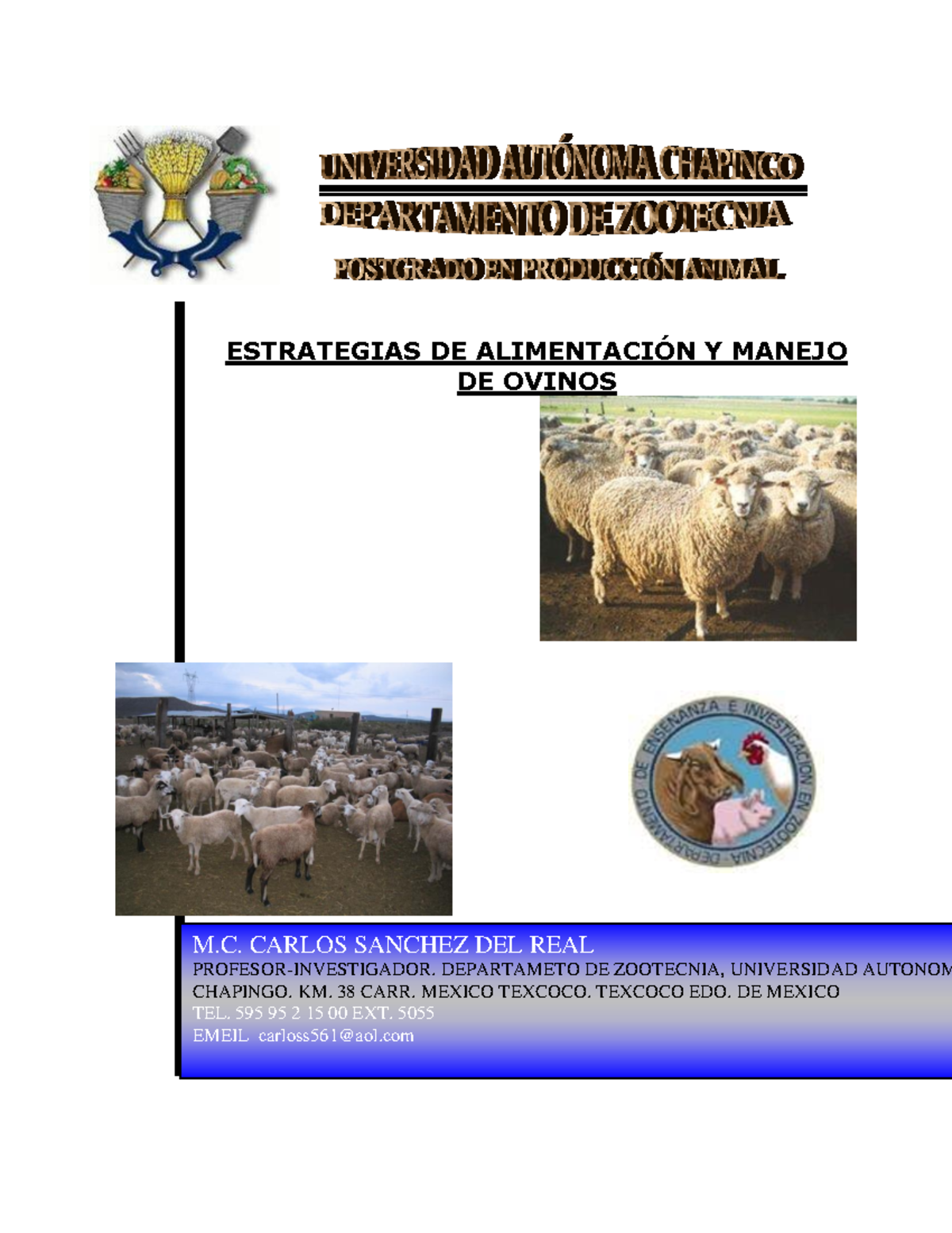 Memorias Curso Ovino 2019 - ESTRATEGIAS DE ALIMENTACI”N Y MANEJO DE OVINOS M. CARLOS SANCHEZ DEL ...