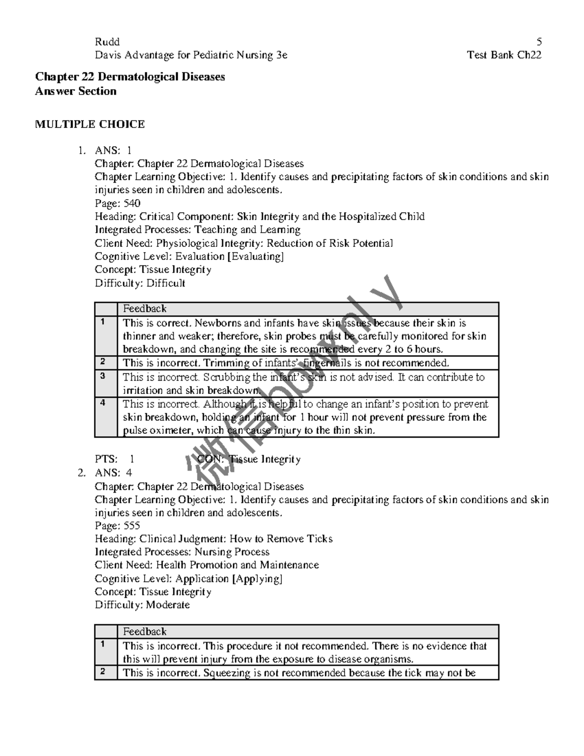 Test bank pediatric nursing critical components of nursing care 3rd ...