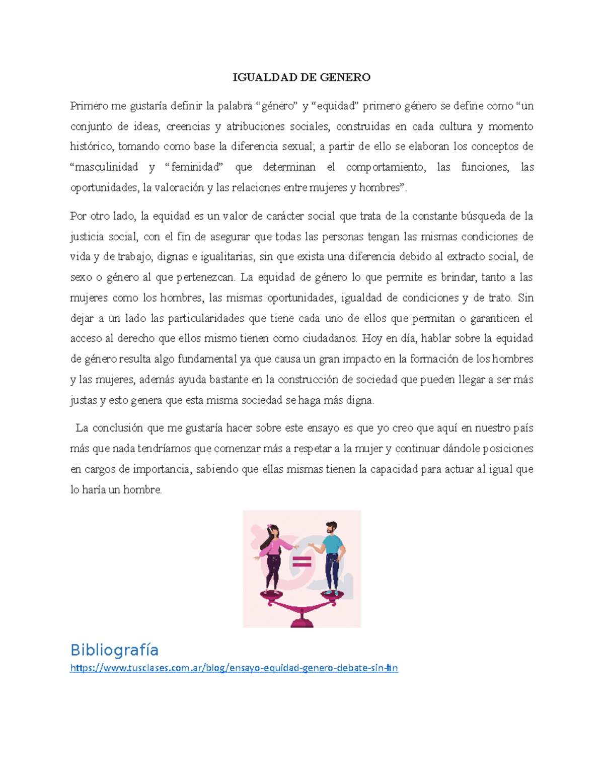 Igualdad DE Genero - buena - IGUALDAD DE GENERO Primero me gustaría ...