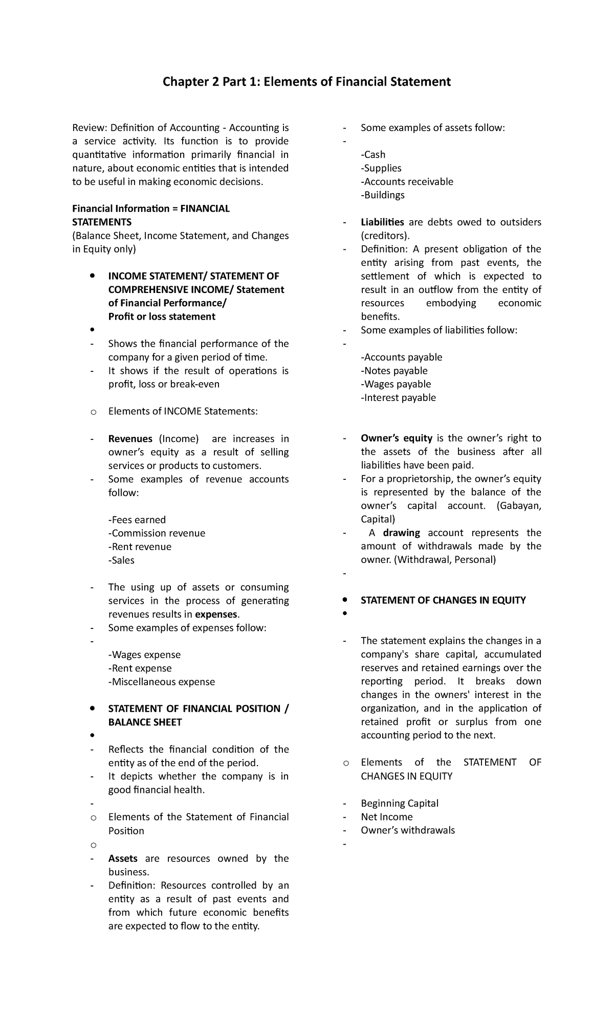 Chapter 2 (Part 1-5) - a notes for fabm and bsa. accounting notes ...