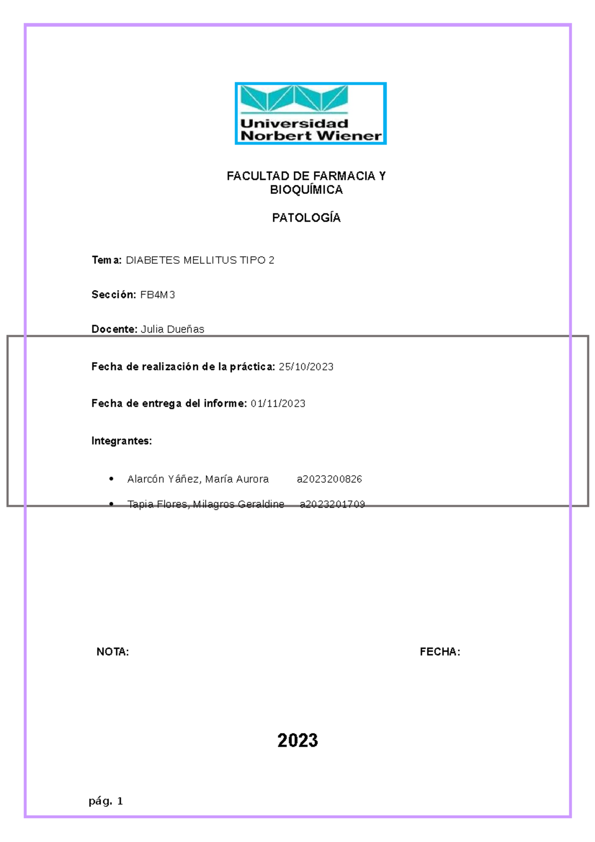 Diabetes Mellitus TIPO 2 - Tema: DIABETES MELLITUS TIPO 2 Sección: FB4M ...