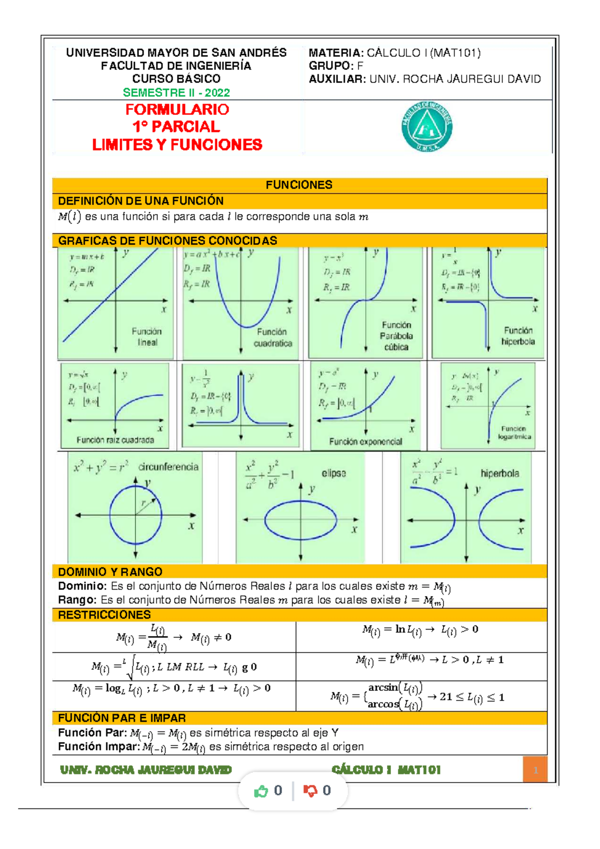 Formulario-funciones-y-limites compress - UNIV. ROCHA JAUREGUI DAVID ...